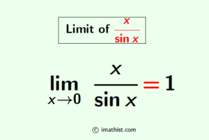 Limit of x/sinx as x approaches 0 - iMath
