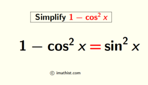 Simplify 1-cos^2x | 1-cos^2x Formula - iMath