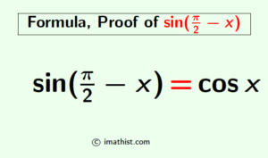 sin(pi/2-x) Formula | Simplify sin(x-π/2) - iMath
