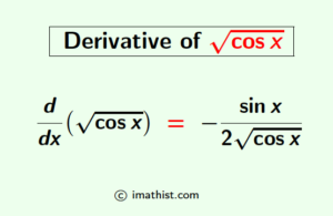 Derivative of root cosx by Chain Rule - iMath
