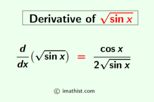 Derivative of root sinx by Chain Rule - iMath
