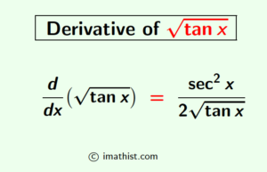 Derivative of root tanx by First Principle - iMath
