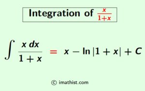 Integration of x/(1+x) | Integral of x/(1+x) - iMath