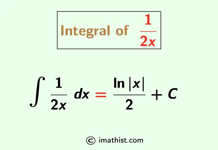 Integral Of 1 2x 1 By 2x How To Integrate 1 2x IMath